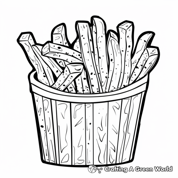 French Fries Coloring Pages - Free & Printable!