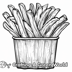 French Fries Coloring Pages - Free & Printable!