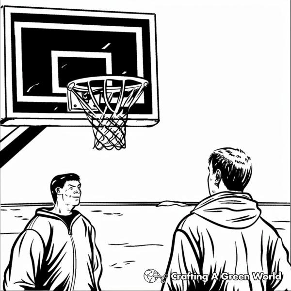 Basketball Hoop Coloring Pages - Free & Printable!