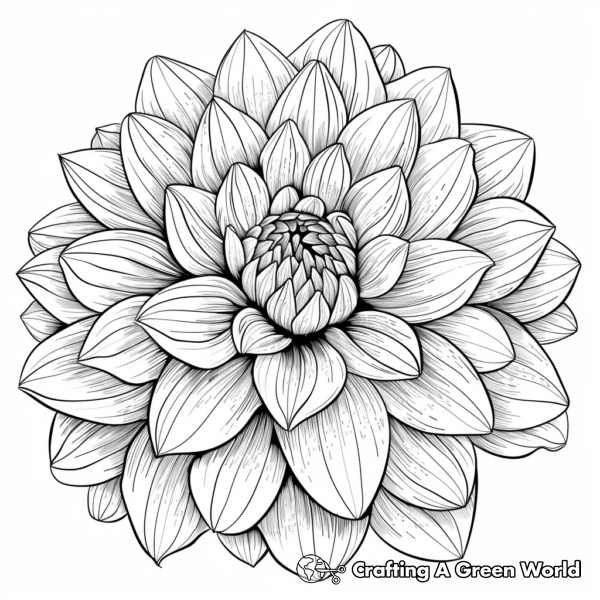 Dahlia Coloring Pages - Free & Printable!