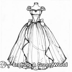 Princess Dresses Coloring Pages - Free & Printable!