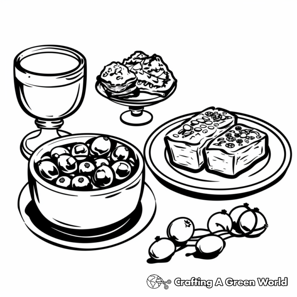 Thanksgiving Food Coloring Pages - Free & Printable!