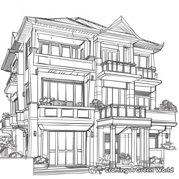 Architecture Coloring Pages - Free & Printable!