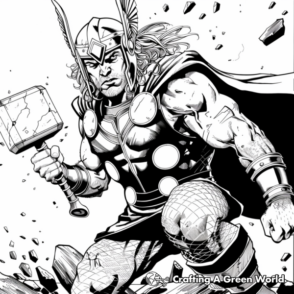 Thor Love And Thunder Coloring Pages - Free & Printable!