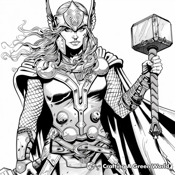 Thor Love And Thunder Coloring Pages - Free & Printable!