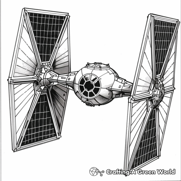 Tie Fighter Coloring Pages - Free & Printable!