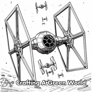 TIE Fighter Coloring Pages - Free & Printable!
