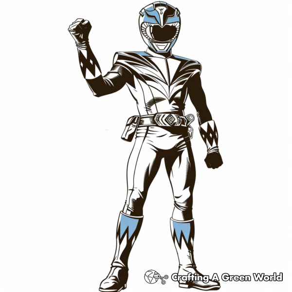 Blue Power Ranger Coloring Pages - Free & Printable!