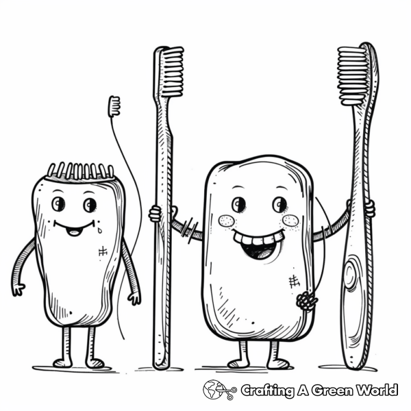 Toothbrush Coloring Pages - Free & Printable!