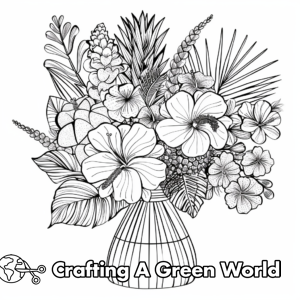Tropical Flowers Coloring Pages - Free & Printable!