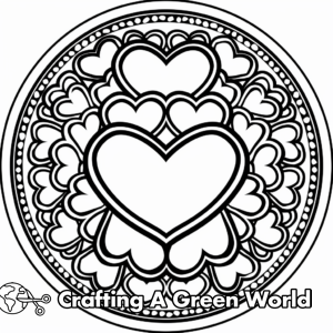 Heart Mandala Coloring Pages - Free & Printable!