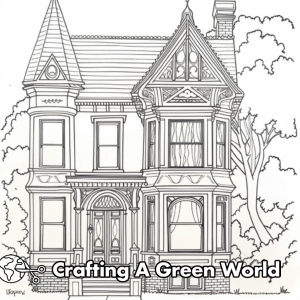 Victorian Houses Coloring Pages - Free & Printable!