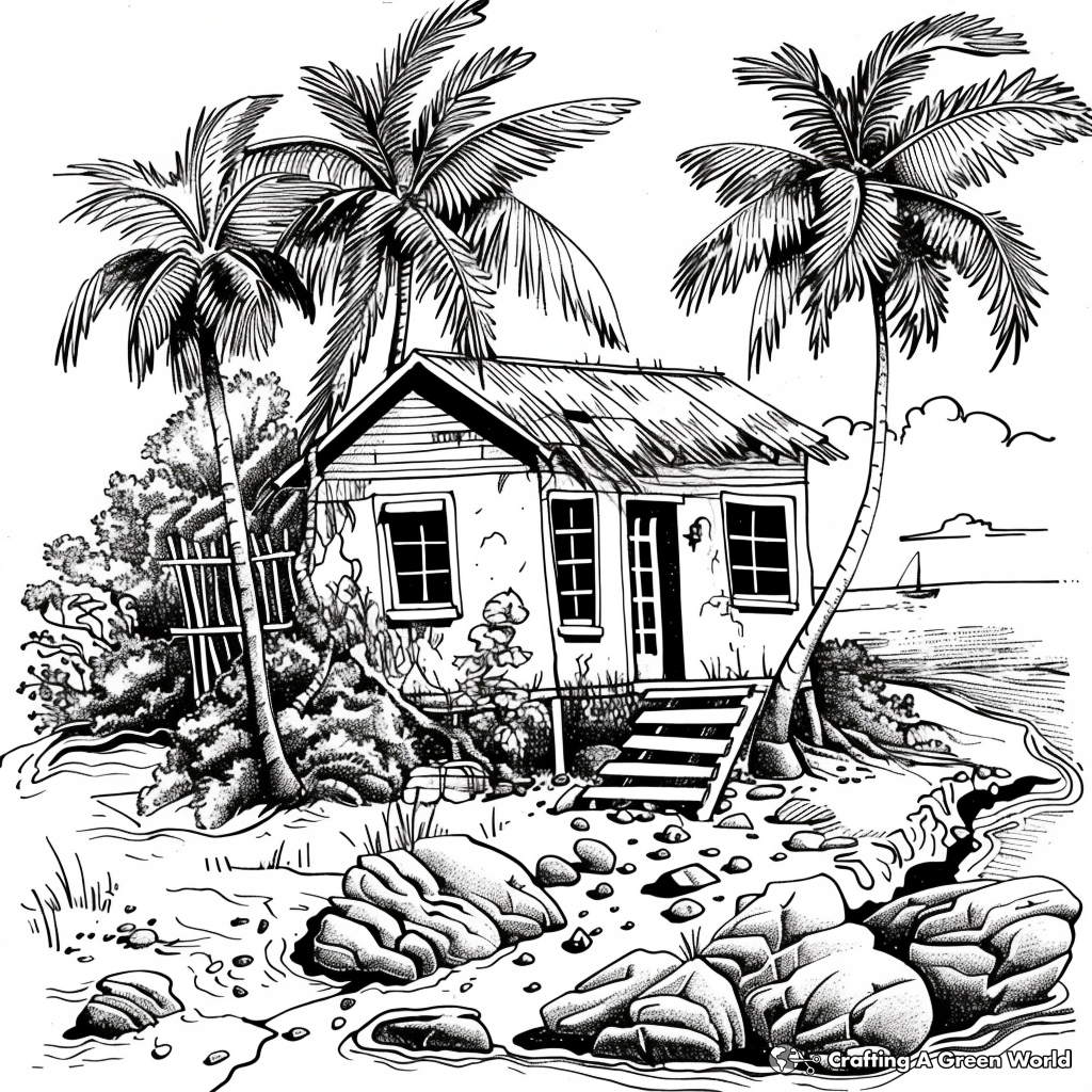 Beach House Coloring Pages - Free & Printable!
