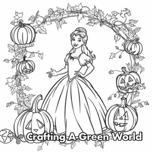 Halloween Princess Coloring Pages - Free & Printable!