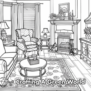 Living Room Coloring Pages - Free & Printable!