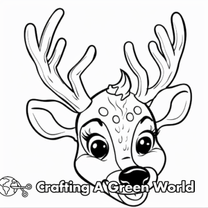 Reindeer Face Coloring Pages - Free & Printable!