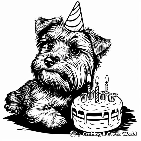 Happy Birthday Dog Coloring Pages - Free & Printable!