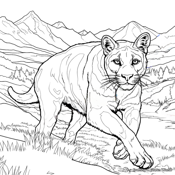 Mountain Lion Coloring Pages - Free & Printable!