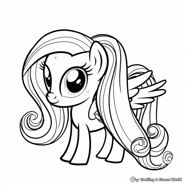 Fluttershy Coloring Pages - Free & Printable!