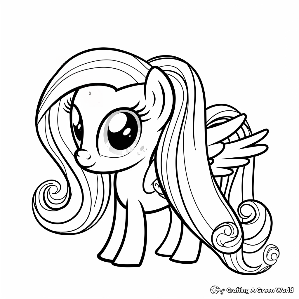 Fluttershy Coloring Pages - Free & Printable!