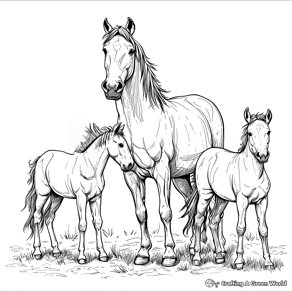 Wild Horses Coloring Pages - Free & Printable!
