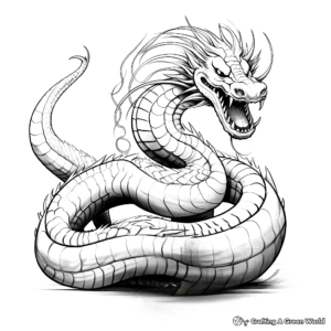 Snake Dragon Coloring Pages - Free & Printable!