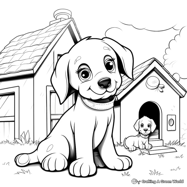 Dog House Coloring Pages - Free & Printable!