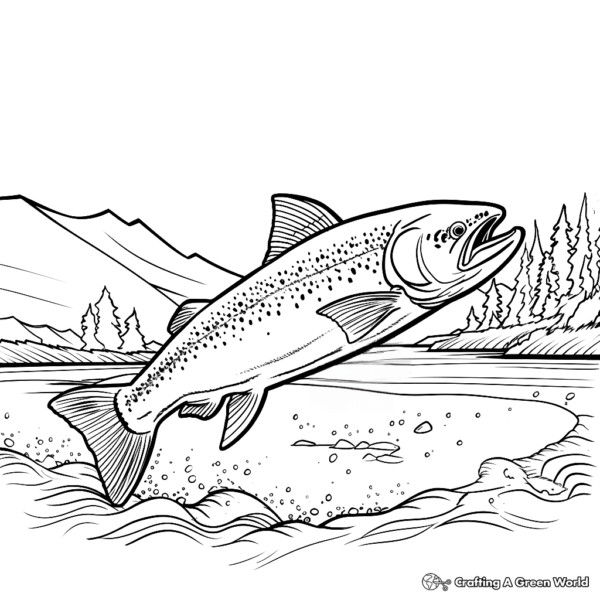 Salmon Coloring Pages - Free & Printable!