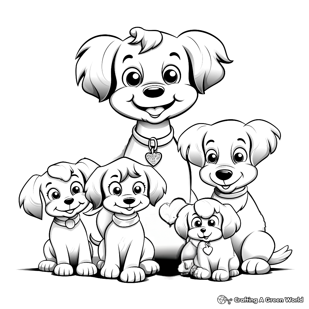 Rainbow Dog Coloring Pages - Free & Printable!