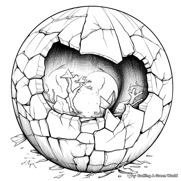 Cracked Egg Coloring Pages - Free & Printable!