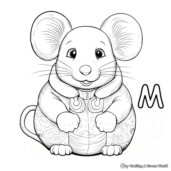 'M' Is For Mouse Coloring Pages - Free & Printable!