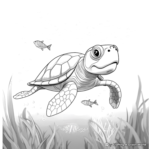 Green Sea Turtle Coloring Pages - Free & Printable!