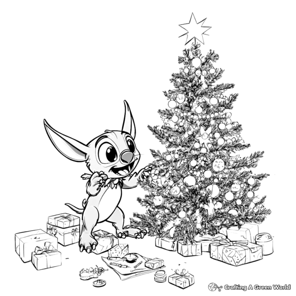 Stitch Christmas Coloring Pages - Free & Printable!