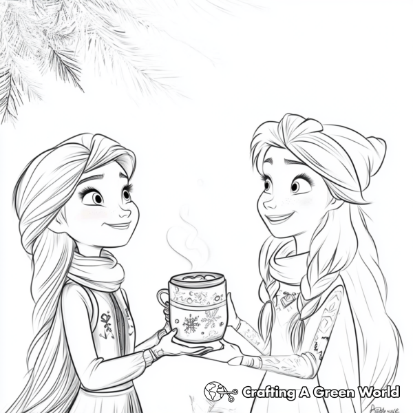 Frozen Christmas Coloring Pages - Free & Printable!