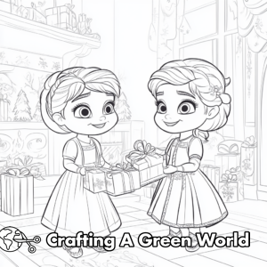 Frozen Christmas Coloring Pages - Free & Printable!