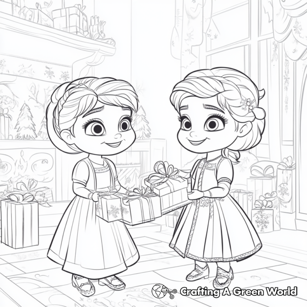 Frozen Christmas Coloring Pages - Free & Printable!