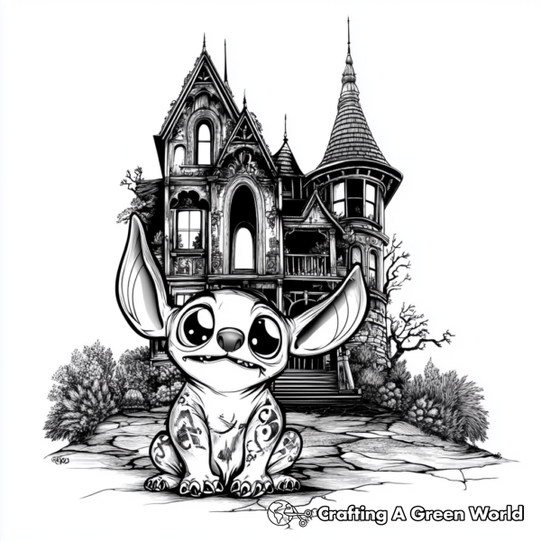 Halloween Stitch Coloring Pages - Free & Printable!