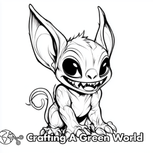 Halloween Stitch Coloring Pages - Free & Printable!