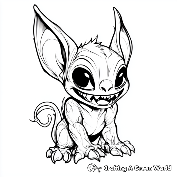 Halloween Stitch Coloring Pages - Free & Printable!