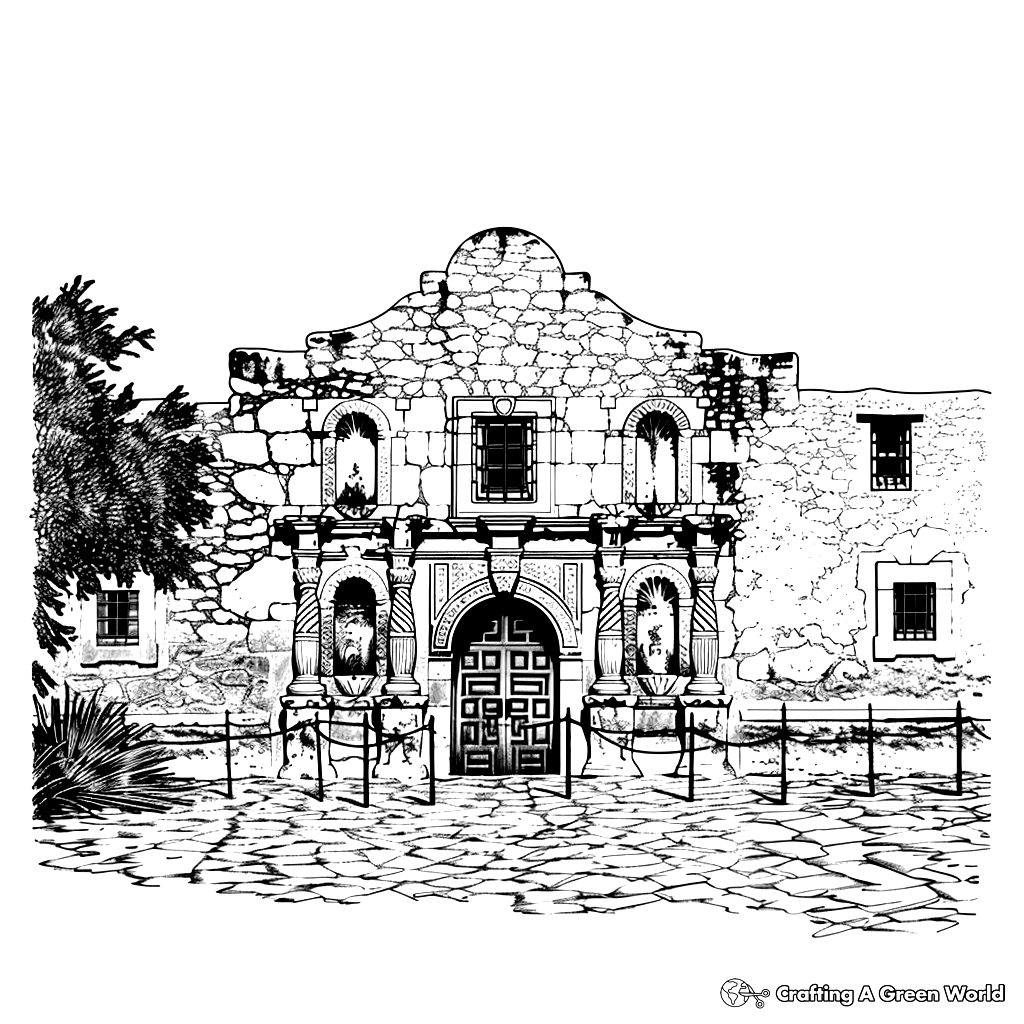 The Alamo Coloring Pages - Free & Printable!