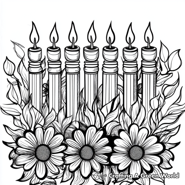 Menorah Coloring Pages - Free & Printable!