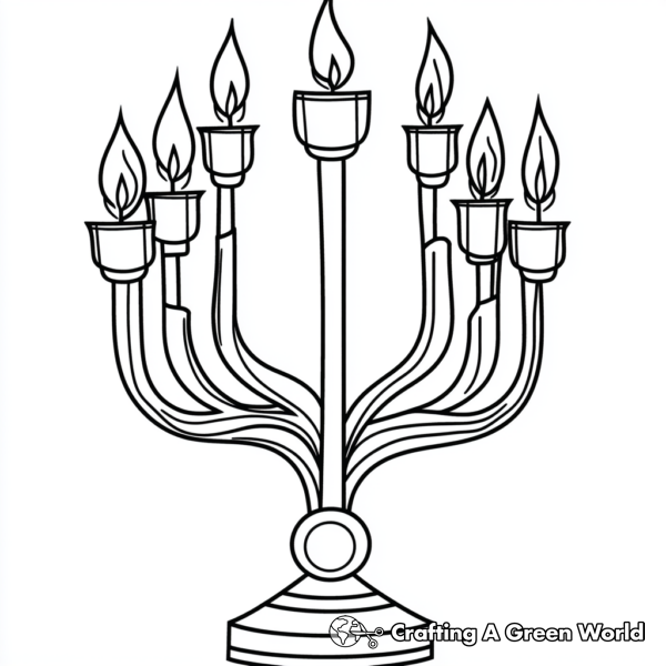 Menorah Coloring Pages - Free & Printable!