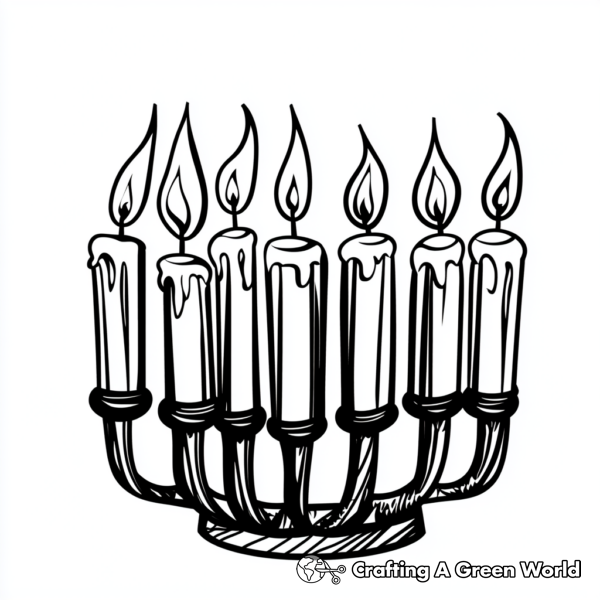Menorah Coloring Pages - Free & Printable!