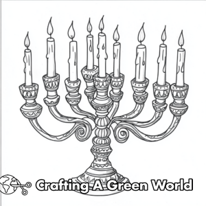 Menorah Coloring Pages - Free & Printable!