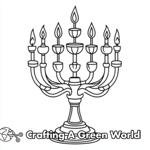 Menorah Coloring Pages - Free & Printable!
