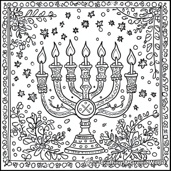 Menorah Coloring Pages - Free & Printable!