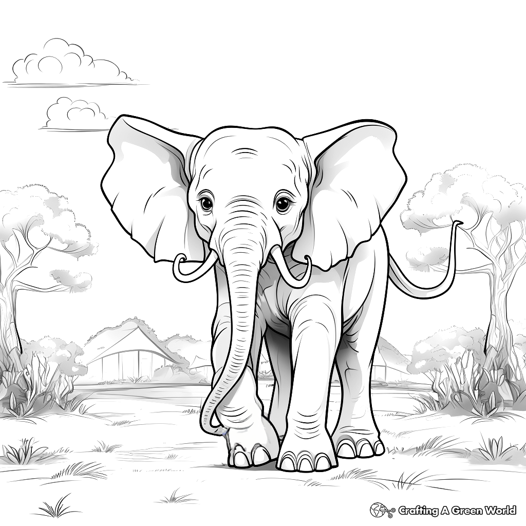Herd Of Elephants Coloring Pages - Free & Printable!