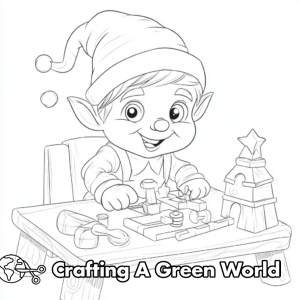 Santa's Elf Coloring Pages - Free & Printable!