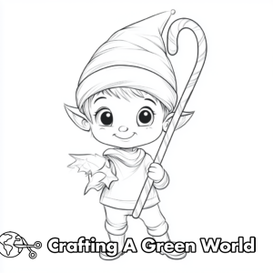Santa's Elf Coloring Pages - Free & Printable!