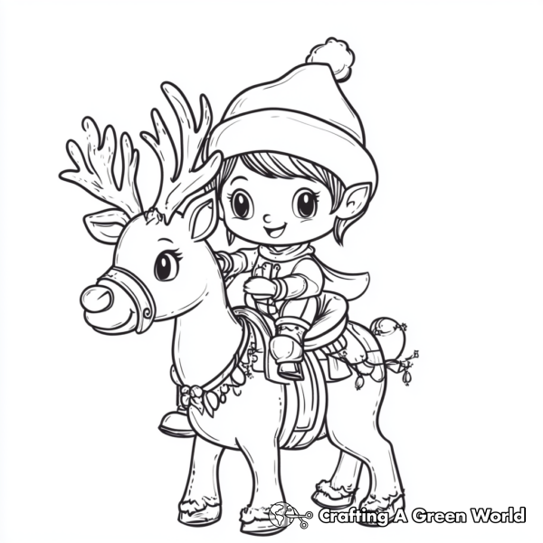 Santa's Elf Coloring Pages - Free & Printable!